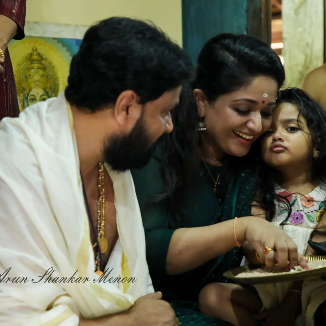 Dileep Daughter Mahalakshmi Vidyarambham Photos - Kerala9.com