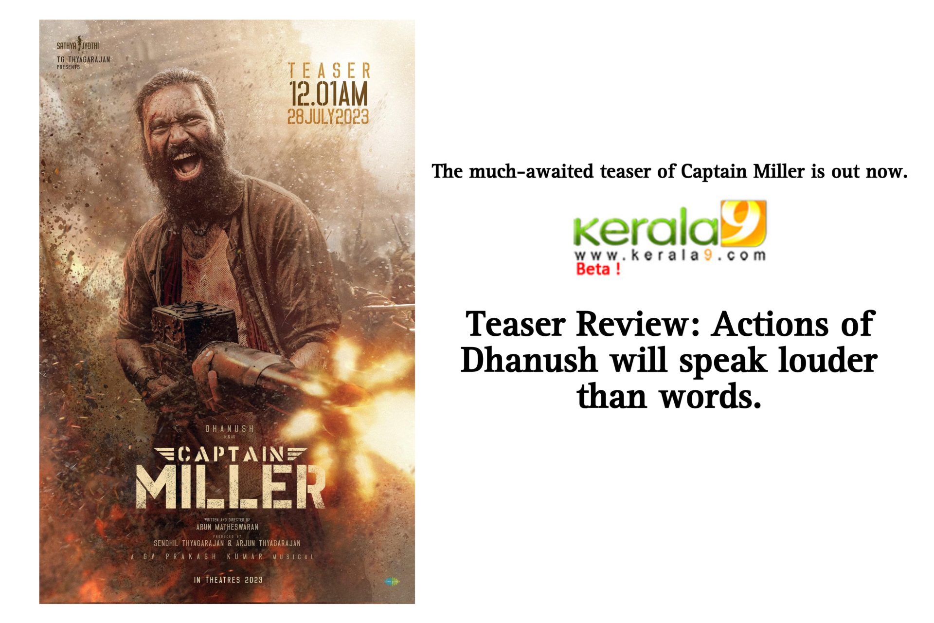 Captain Miller Teaser: Looks Terrific and It's the Action Avatar of ...